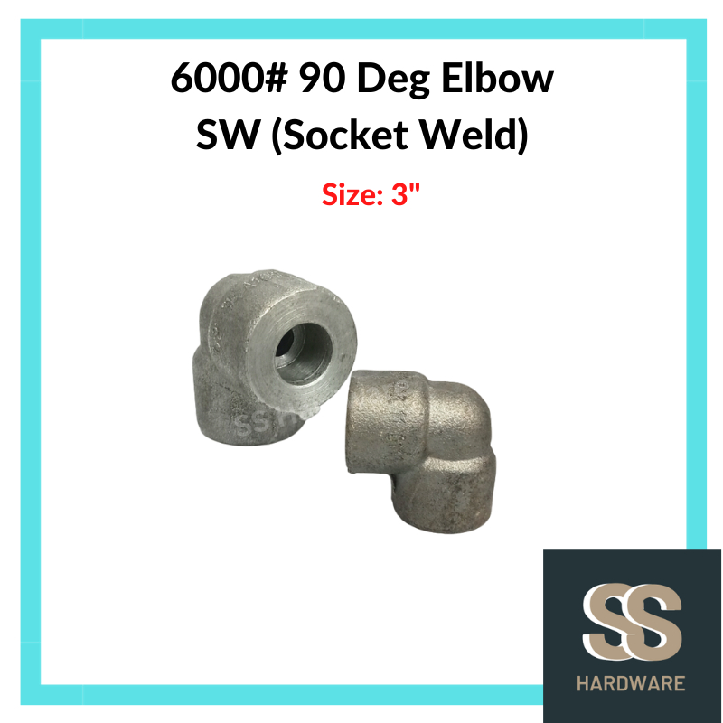 6000# 90 Degree Long Raise Socket Weld Elbow ASME B16.11 Carbon Steel ...