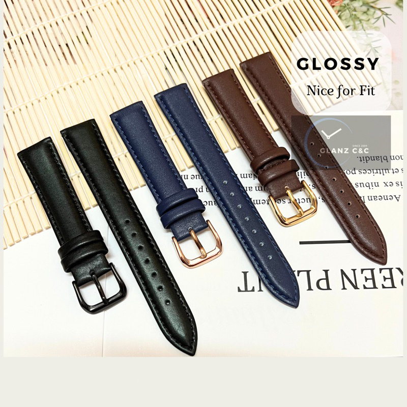 Natural Glossy Pattern PU Leather Watch Strap Women Watch Strap 12mm ...