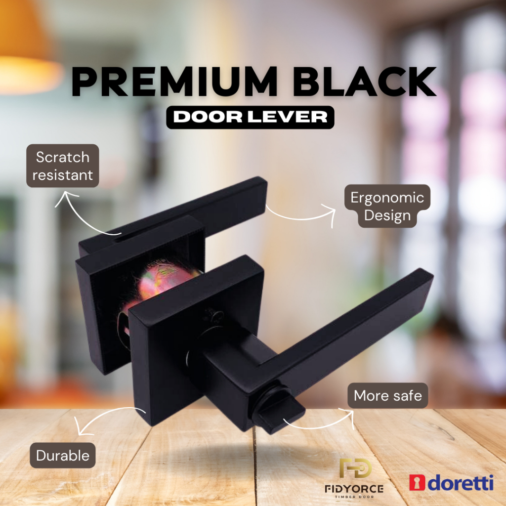 DORETTI HEAVY DUTY TUBULAR LEVER LOCKSET TL-5101 ( MATE BLACK ...
