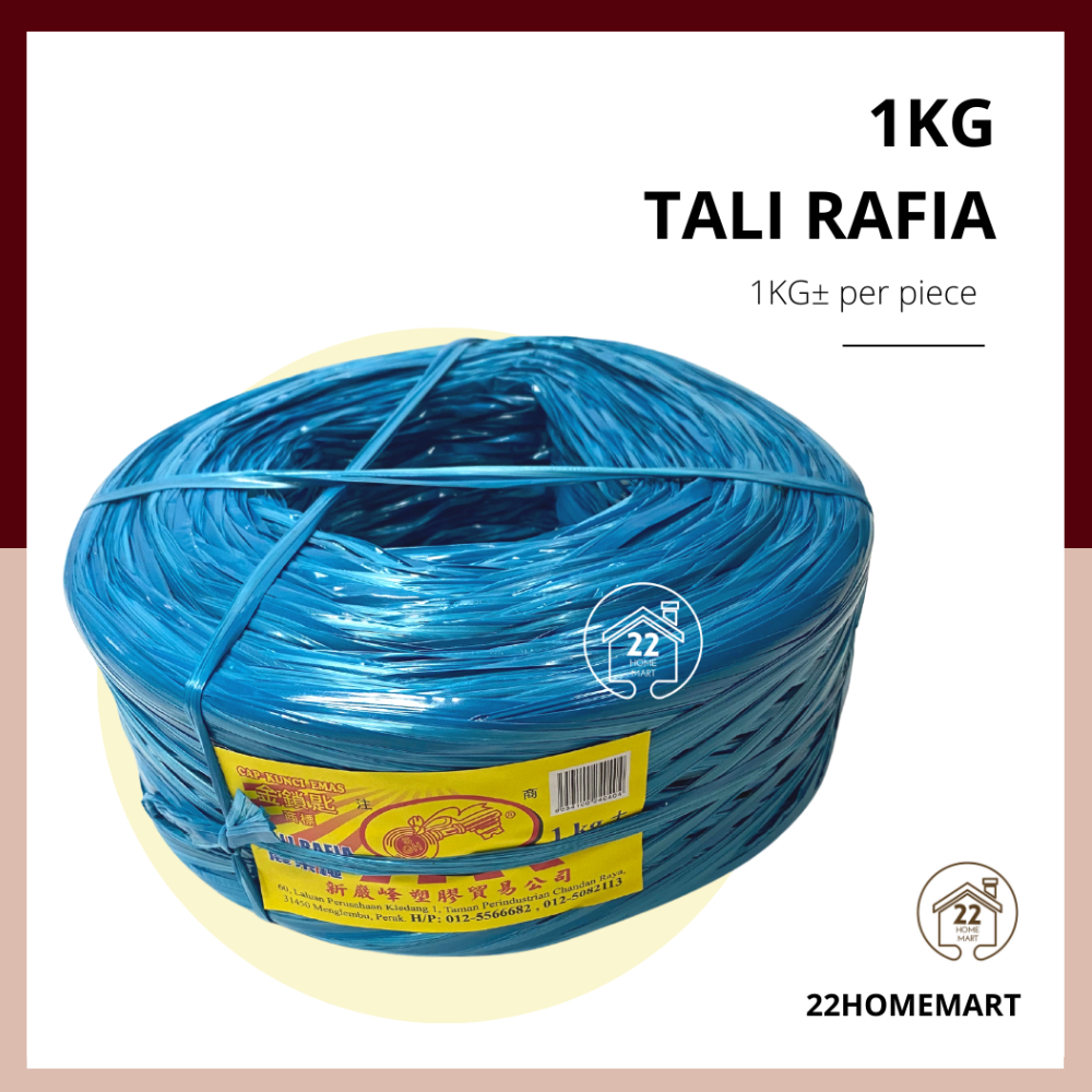 Raffia String 1KG± /Nylon Rope/Plastic Rope/Tali Rafia/Nylon String ...