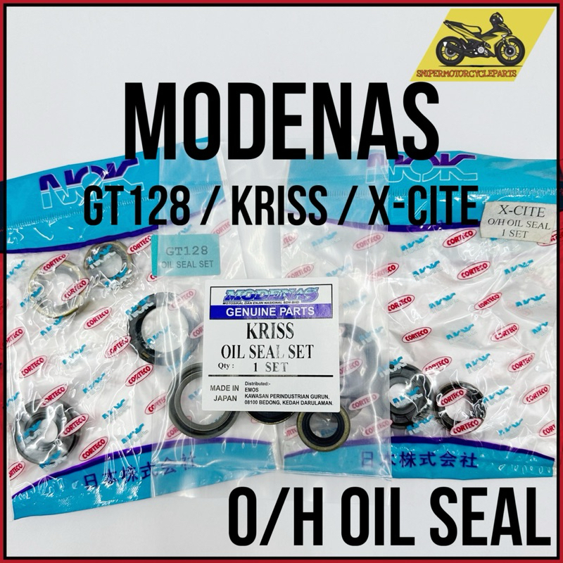 MODENAS ENGINE OIL SEAL SET KRISS CT100 KRISTAR GT128 X-CITE | Shopee ...