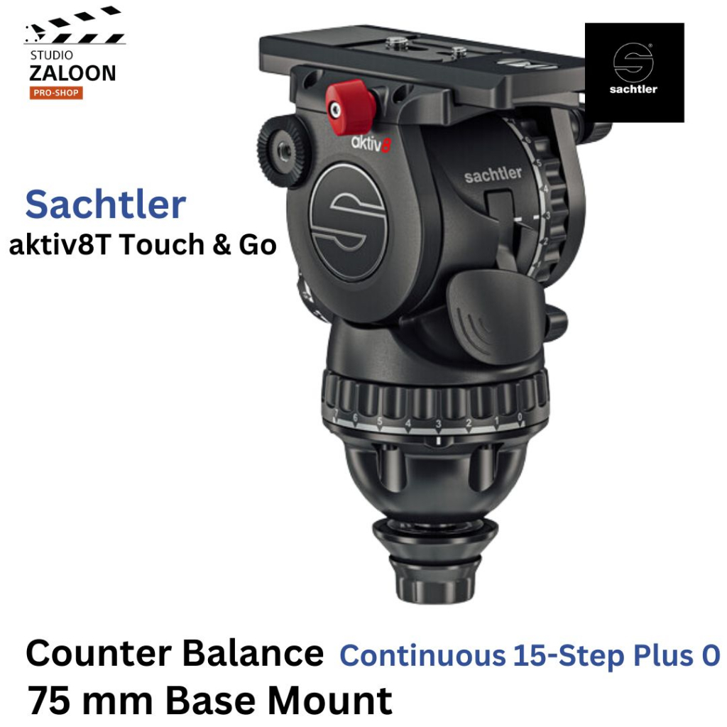 Sachtler aktiv8T Touch & Go Fluid Head with SpeedLevel & 7-Step Drag ...