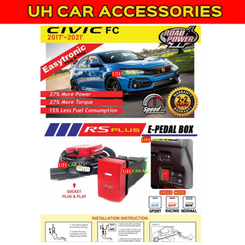 HONDA CIVIC FC 2017-2021 EASYCAR POWER BOOST THROTTLE CONTROLLER ...