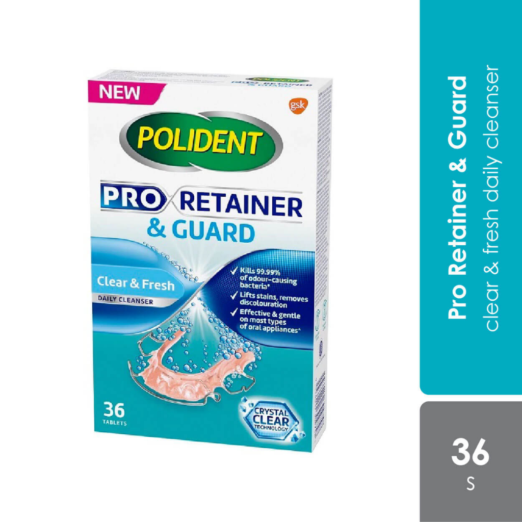 [FREE GIFT]NEW STOCK] Polident Pro Retainer & Guard Cleanser (36's ...