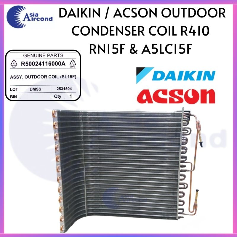 DAIKIN / ACSON OUTDOOR CONDENSER COIL【 RN15F , A5LC15F 】 (R50024116000A ...