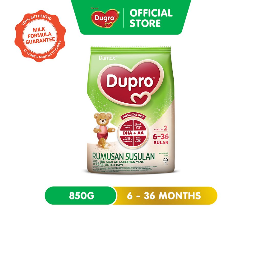 Dumex Dupro Step 2 Follow-on Milk Formula 6-36 months (850g) (Susu ...