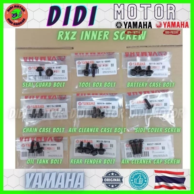 DIDIMOTORPART Yamaha Rxz Body Inner Plastic Part Screw Bolt Set ...