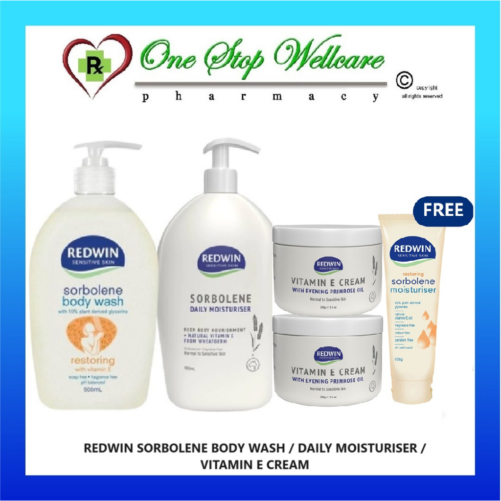 REDWIN SORBOLENE DAILY MOISTURISER 550ML / SORBOLENE BODY WASH 500ML ...