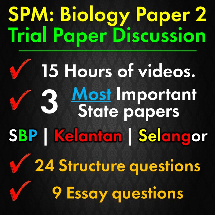 SPM Biology: Paper 2 Answering Technique (2 Physical books and 33 ...