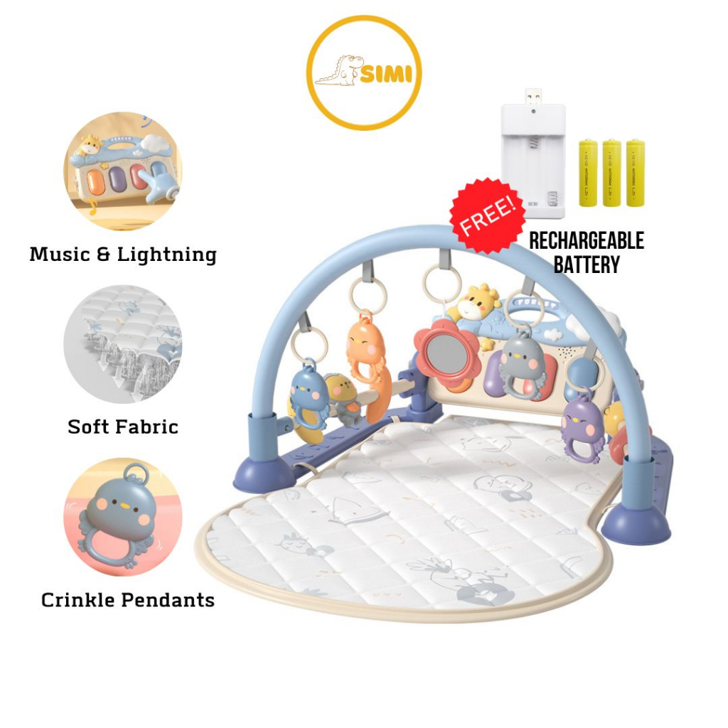 SIMI Baby Gym Playmat Fitness Frame Piano Pedal Music Toy Toddler ...