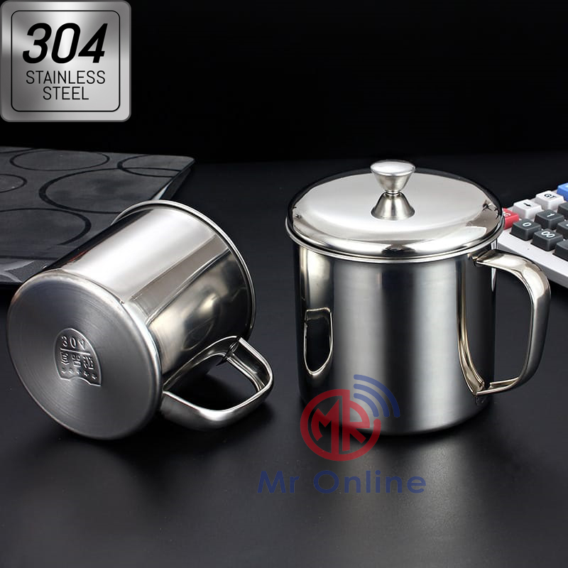 SUS304 Stainless Steel Water Mug Cup with Lid/with Cover 8CM/9CM/10CM ...