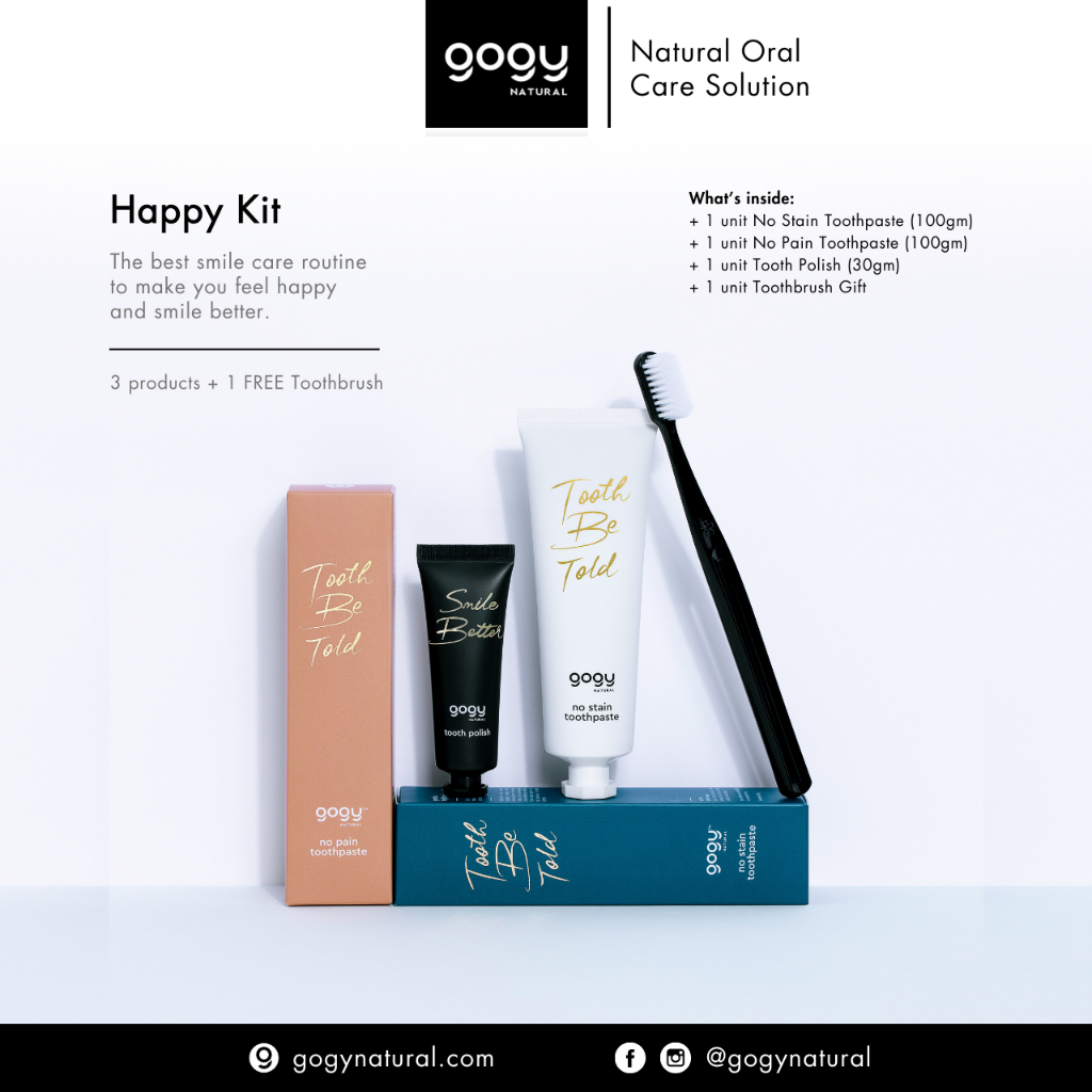 GOGY Bundle - Happy Kit [3 Products + 1 FREE Toothbrush] | Shopee Malaysia