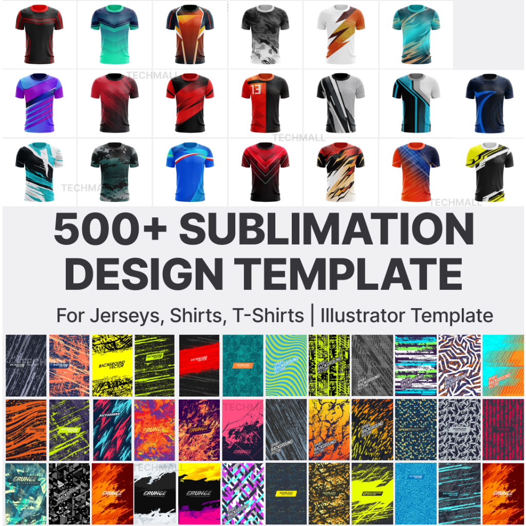 500+ Premium Sublimation Designs Bundle: Jerseys, Shirts, T-Shirts for ...