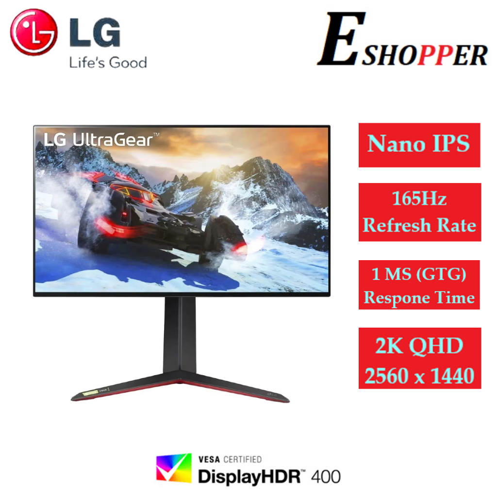 LG 27GP850 27" ULTRAGEAR QHD NANO IPS 1MS 165Hz HDR MONITOR WITH G-SYNC COMPATIBILITY | Shopee ...