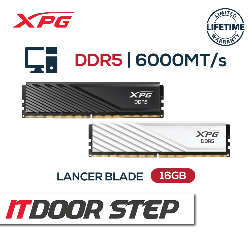 ADATA XPG Gaming DRAM LANCER BLADE DDR5 6000MHz - 16GB (Black/White ...