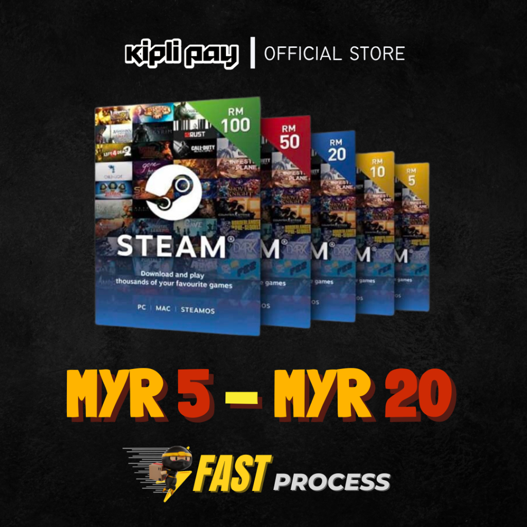 Steam Wallet (MY) RM5/RM10/RM20 PC Game | Shopee Malaysia