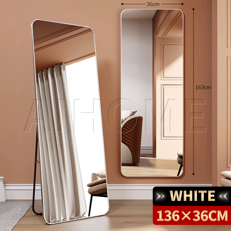 Standing Long Mirror Home decor Full-length mirror fillet Cermin Stand ...