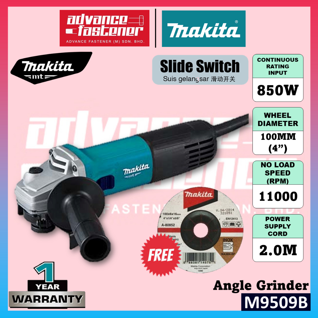 Makita MT Series M9509B Angle Grinder 100MM (4") | Shopee Malaysia