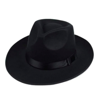 Premium Quality Jackson Concert Dance Fedoras Classic Black Wide Brim ...