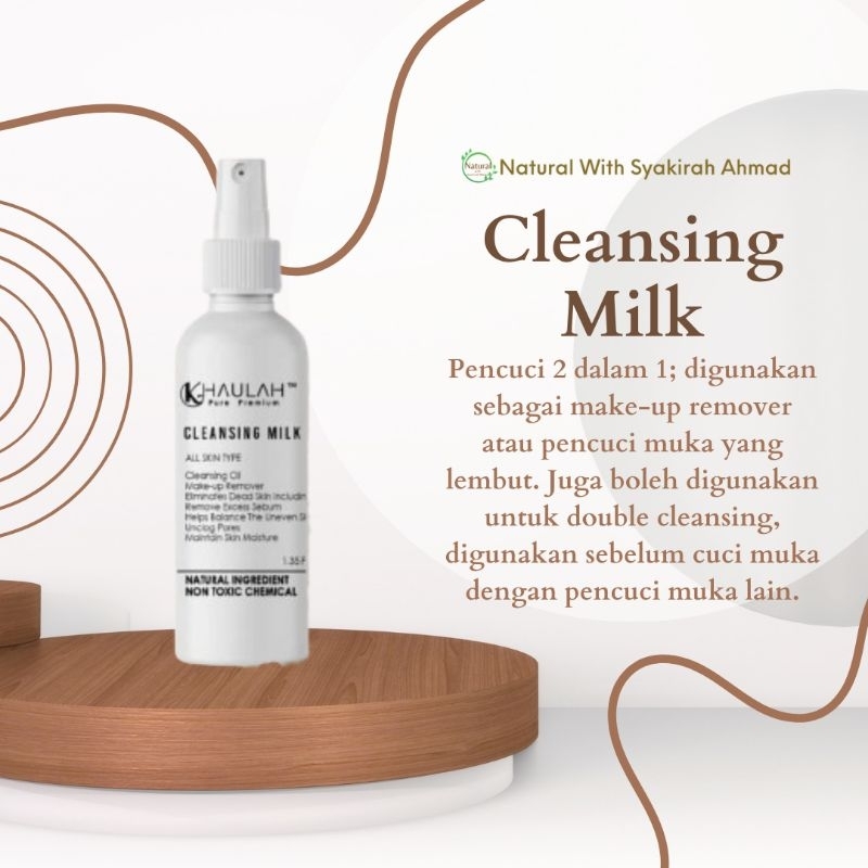 [KHAULAH PREMIUM] Cleansing Milk 2 Dalam 1 Pencuci Muka | Oil Cleanser ...