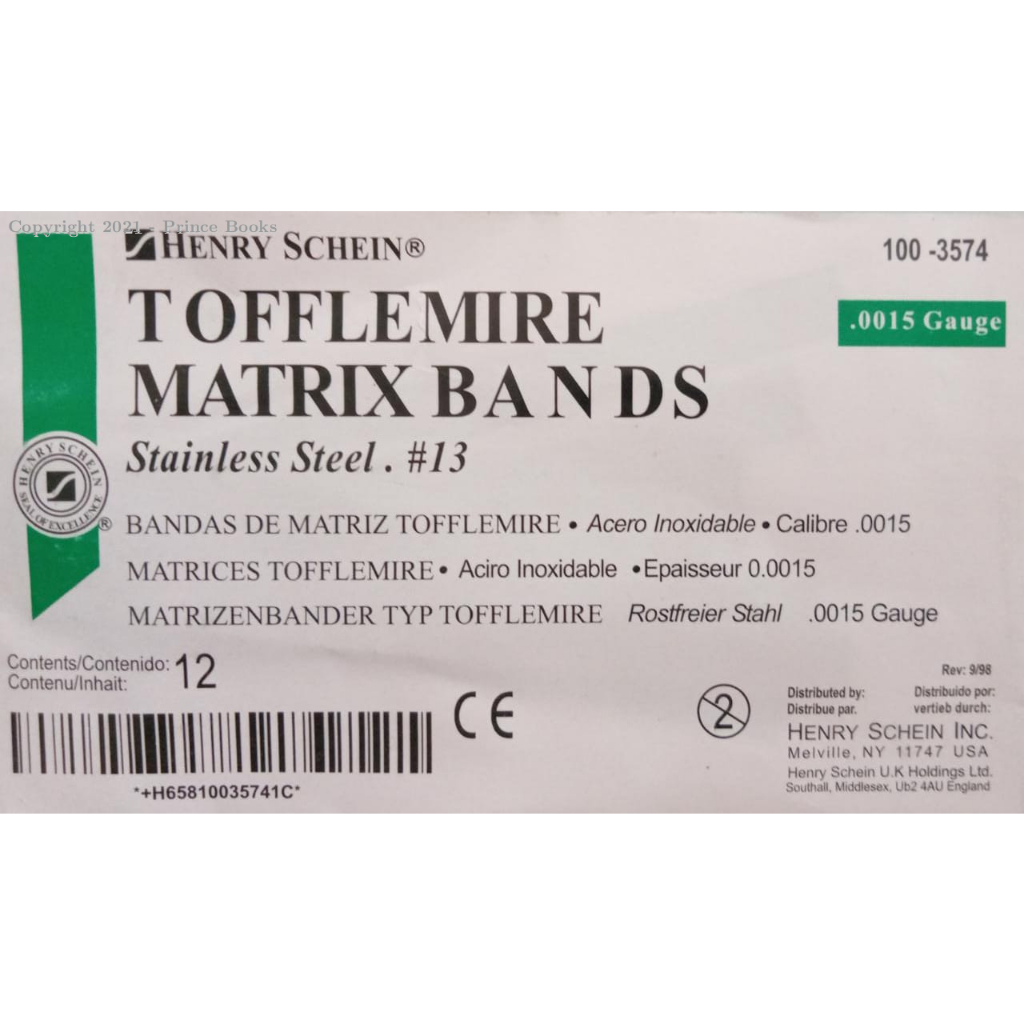 DENTAL S/STEEL MATRIX BANDS Narrow 6MM (STRAIGHT) | Shopee Malaysia