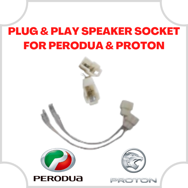 Plug & Play Socket Speaker for Perodua & Proton (1Pair/ 2Pcs) | Shopee ...