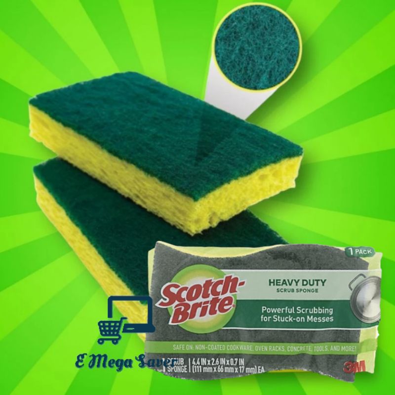 🇨🇦3M Scotch-Brite Heavy Duty Kitchen Scrub Cellulose Sponge (1piece ...