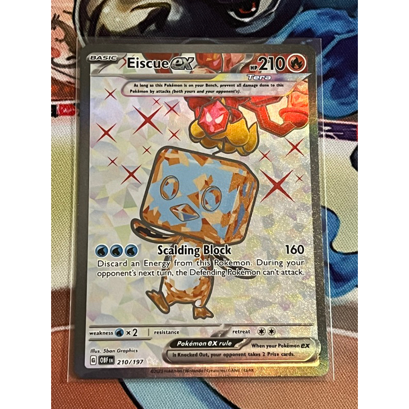Pokemon TCG SV03 Obsidian Flames - Eiscue ex - 210/197 - Full Art ...