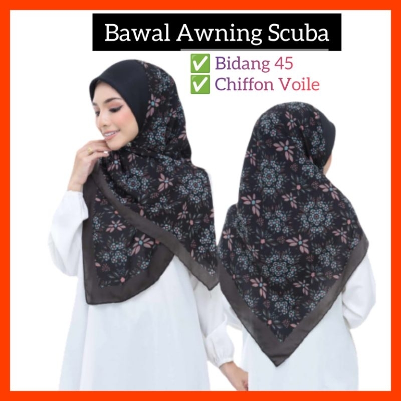 Tudung Sarung Awning Scuba Material Chiffon Voile | Shopee Malaysia