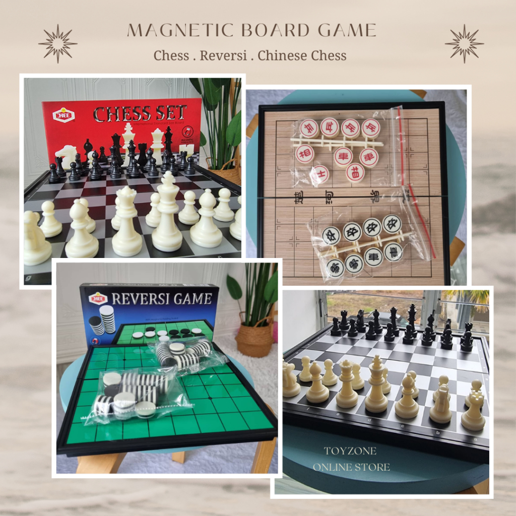 Magnetic Folding Board Game - Chess Set/Chinese Chess Set/Reversi Game ...