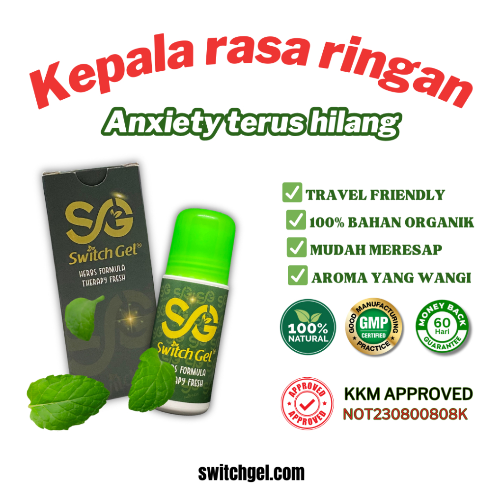 SWITCHGEL RAWAT ANXIETY Ubat Gastrik Pedih Ulu Hati Buang Angin Dalam ...