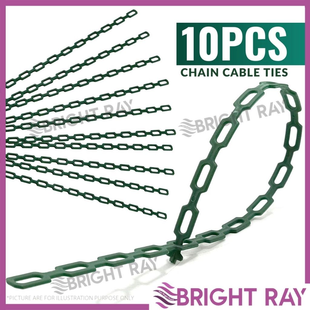 [10PCS] Multipurpose PVC Flexible Chain Tie Cable Ties Fastener ...