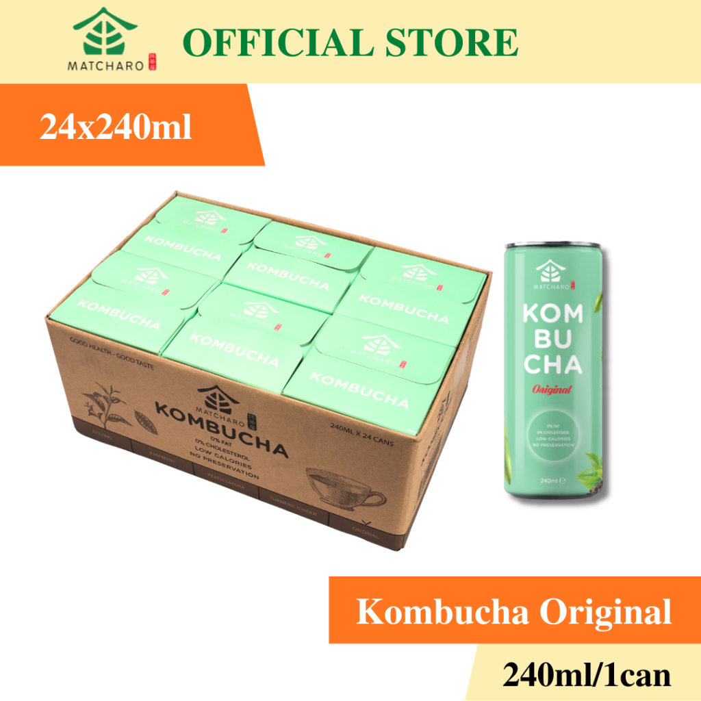 [HALAL] MATCHARO Kombucha Original (240ml x 24) | Shopee Malaysia