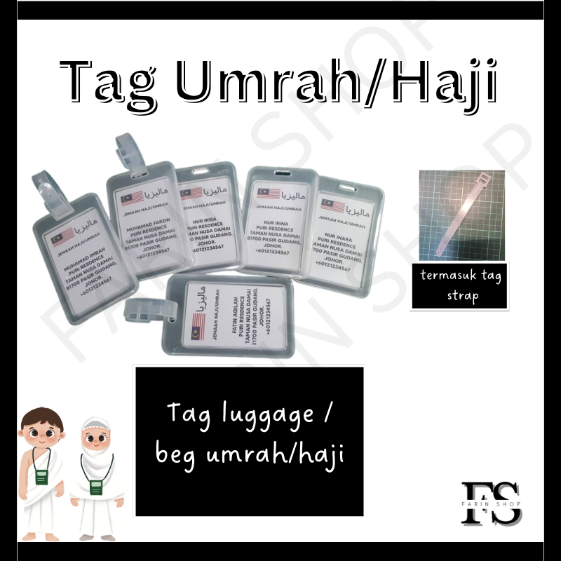 Label Tag Umrah/haji ️Tahan Lasak ️tidak perlu tulis tangan | Shopee ...