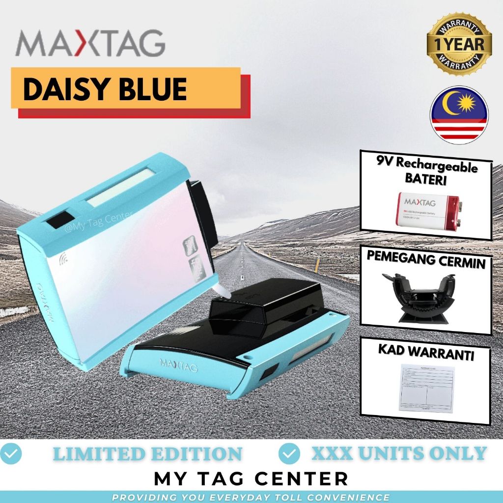 MaxTag Blue Daisy Smart Original Tag 1 Year Warranty Merdeka Pack Touch ...