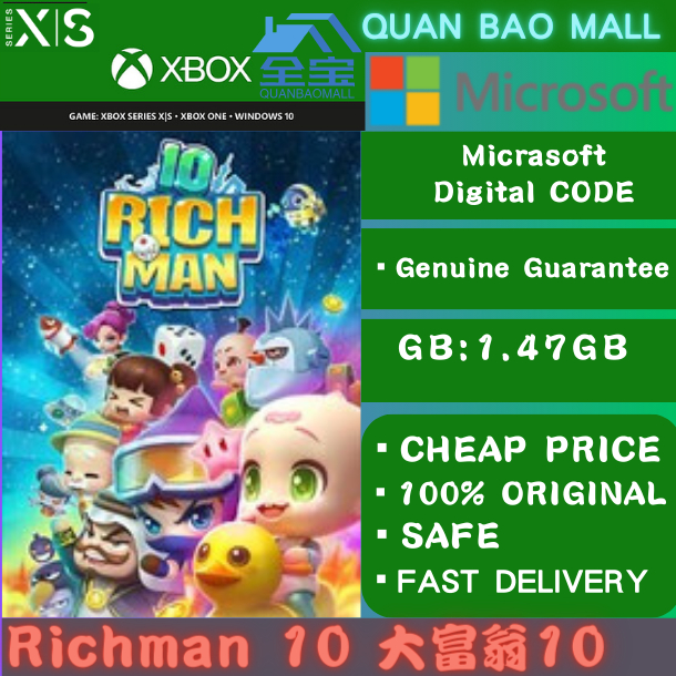 Richman 10 大富翁10 win10 /Xbox one/ Xbox X|S series (Xbox 100% original key 🗝️ code) | Shopee Malaysia