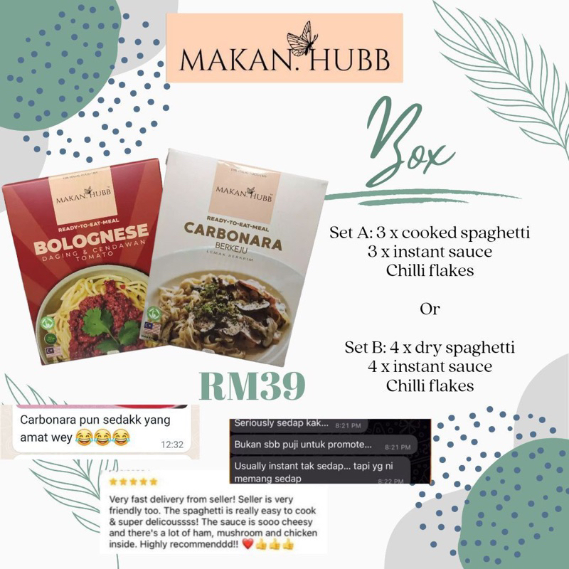 Magic Pasta Instant Spaghetti Bolognese Carbonara 3in1 Packed in a box ...