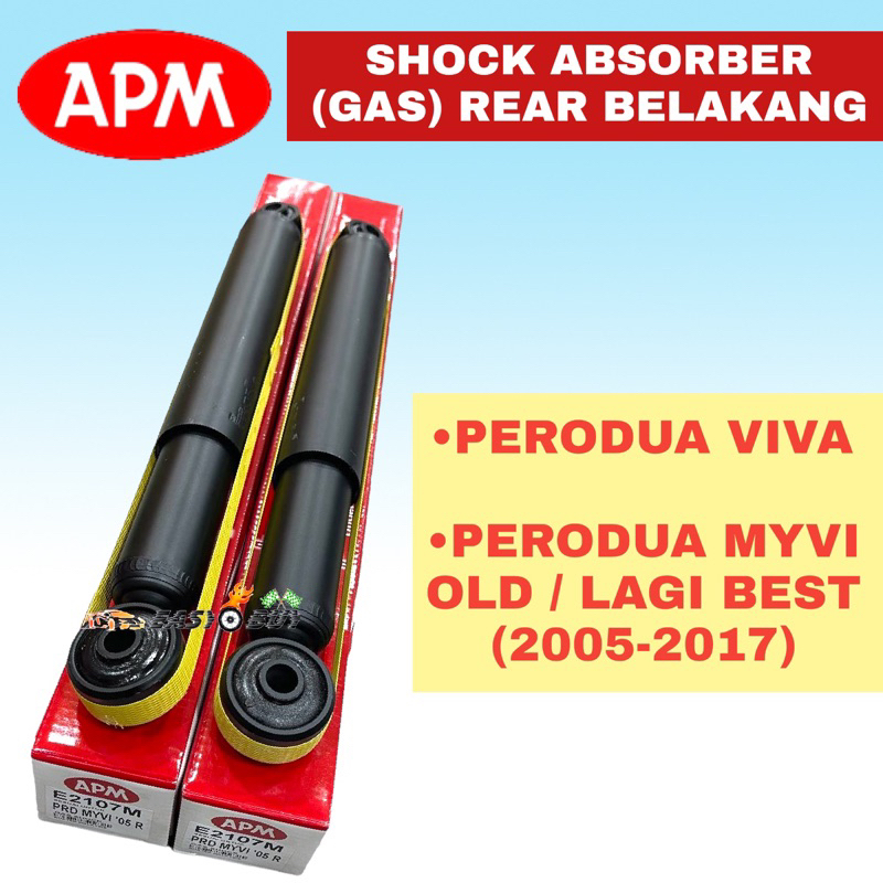 ORIGINAL APM REAR BELAKANG SHOCK ABSORBER (GAS) - PERODUA MYVI / MYVI LAGI BEST (2005-2017 ...