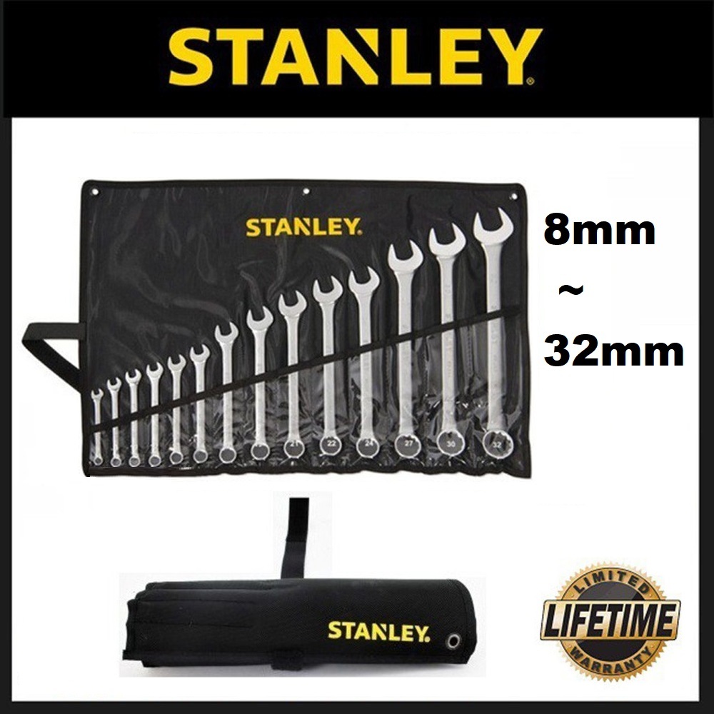 STANLEY 14 Pcs Carbon Steel Combination Wrench Set / STMT80944-8 80944 ...