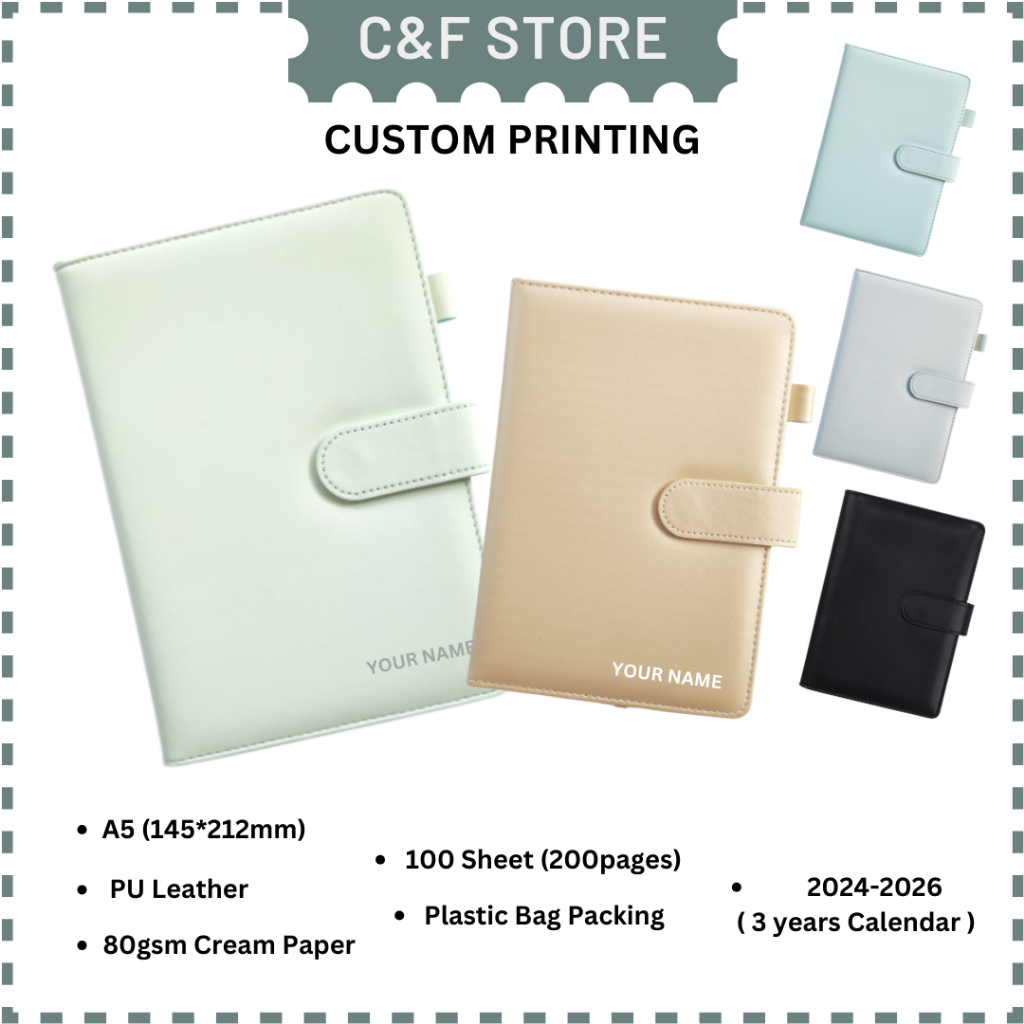 Custom Printing Notebook A5 Planner Diary Sketch Book Journal Buku Nota ...