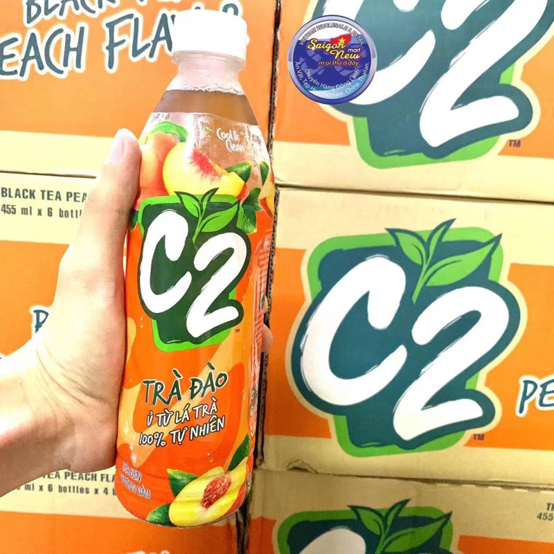 C2 Tra Dao Peach Tea 1Box (24 Bottle x 455ML) | Shopee Malaysia
