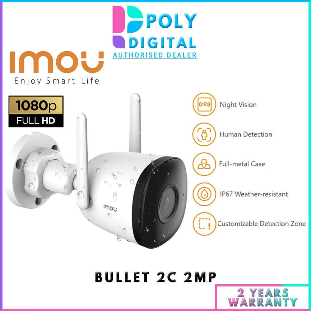 Imou Bullet 2C 2mp 1080p Wifi CCTV IP Security Camera Night Vision ...