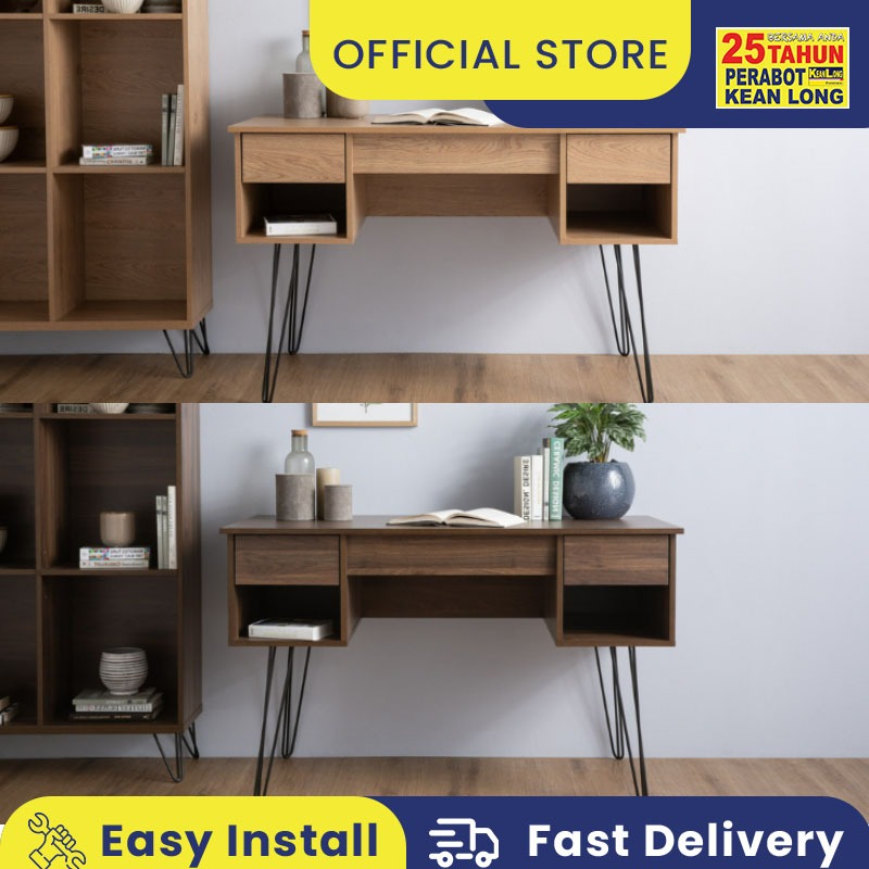 KLSB Meja kaki besi / Modern Study Table / Meja Pejabat/Writing Table ...