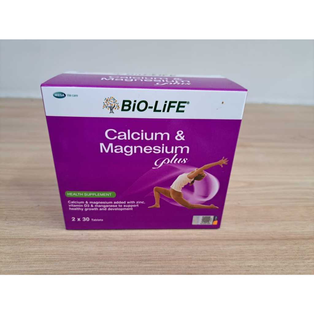 BIO-LIFE CALCIUM & MAGNESIUM PLUS (VALUE PACK) 2 BOTTLES x 30 TABLETS ...