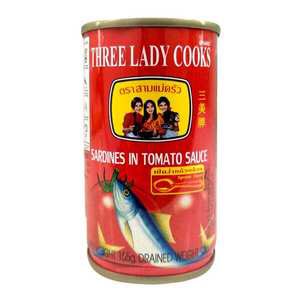THREE LADY COOKS MACKEREL/SARDIN IN TOMATO SAUCE 155g | Shopee Malaysia