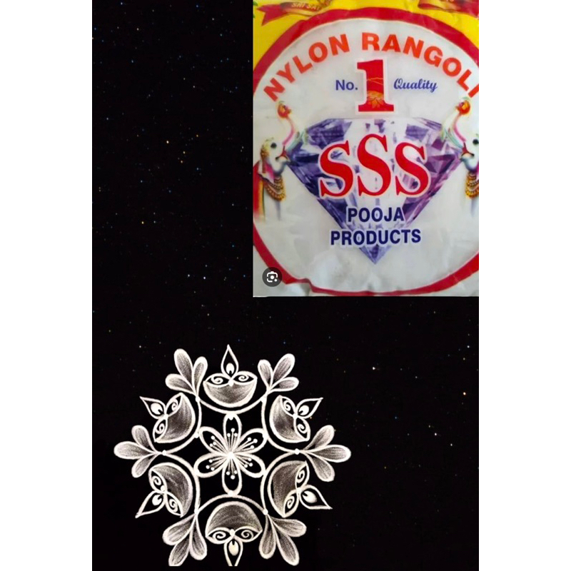 White Rangoli Powder, Size/Dimension: 1kg Packing/white sand nylon ...