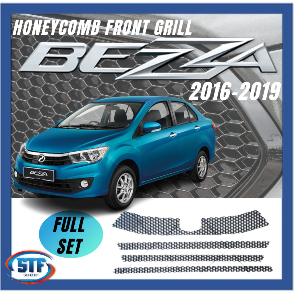 Perodua Bezza 2016-2019 Ready Cut Honeycomb Grill Full Set Top Bottom ...