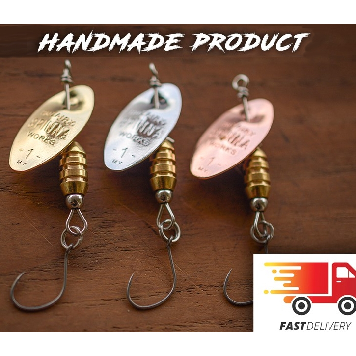 JGD Inline Spinner Custom Handmade Lure for Stream Fishing Tengas Kelah ...