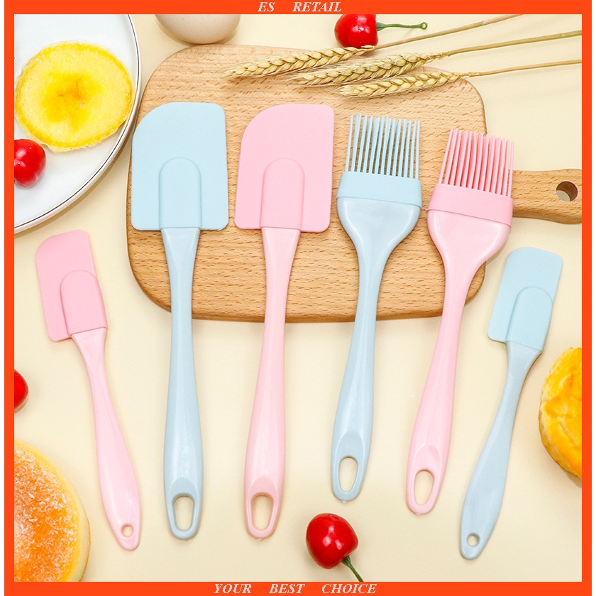 3 pcs silicone pastry set Silicone oil brush Silicone spatula Silicone ...