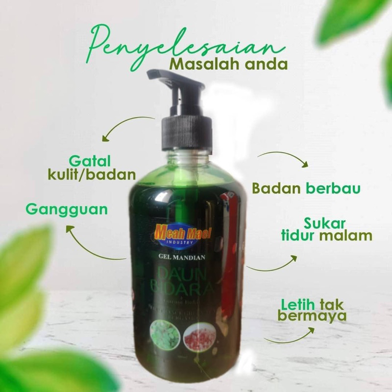 GEL MANDIAN DAUN BIDARA + GARAM BUKIT (500ML) | Shopee Malaysia